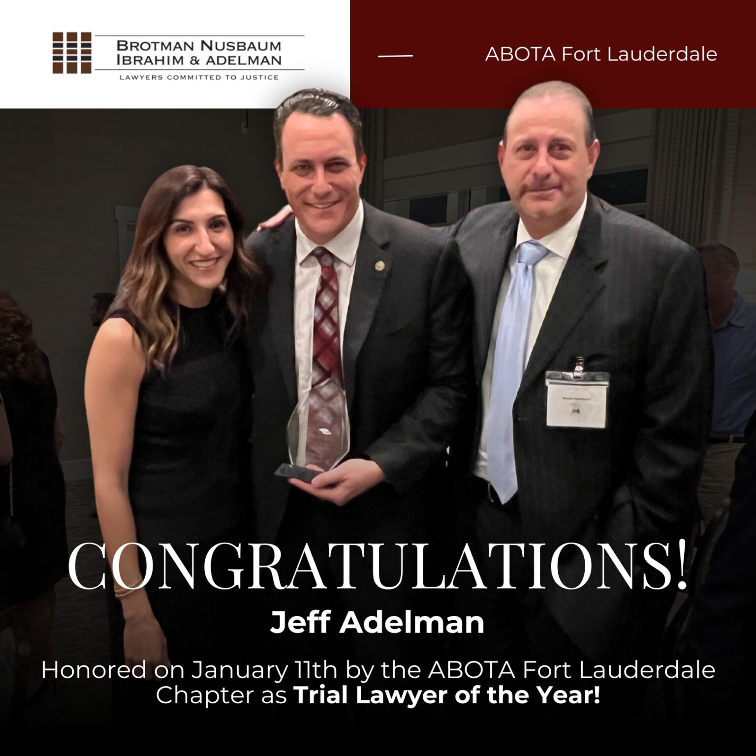 Jeff Adelman - Trial Lawyer of the Year - Brotman Nusbaum Ibrahim & Adelman